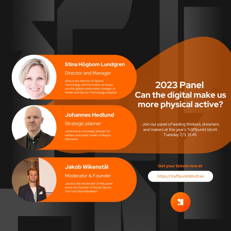 Stina speaking at Nordic Sports Tech panel - Svexa